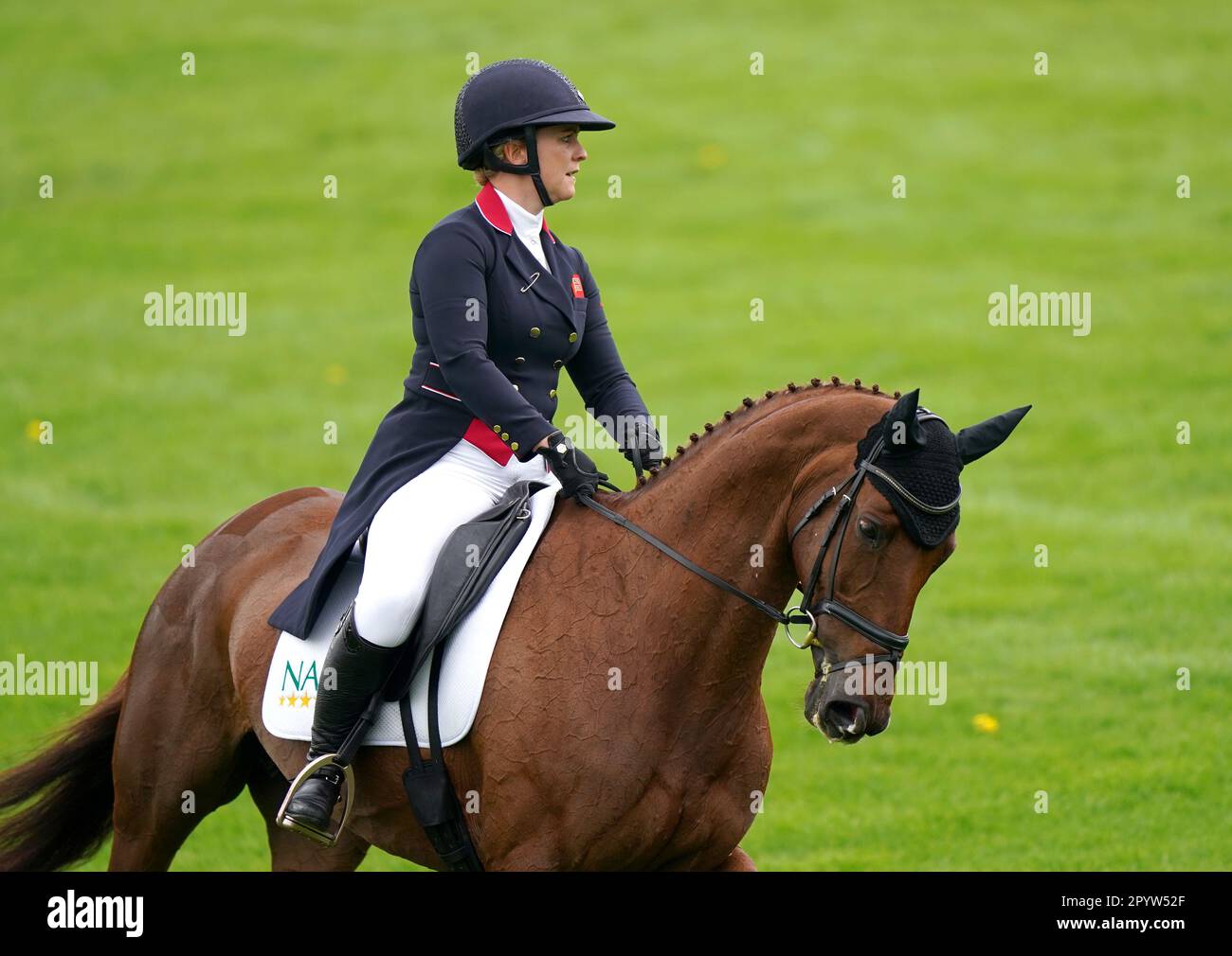 Great Britain's Gemma Stevens on Jalapeno on day two of the Badminton ...