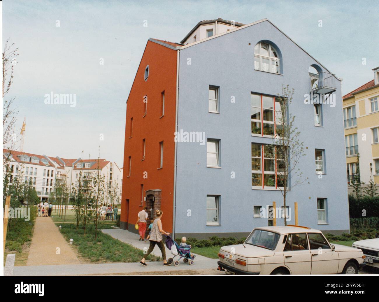Kirchsteigfeld residential area in Potsdam. New buildings. housing ...