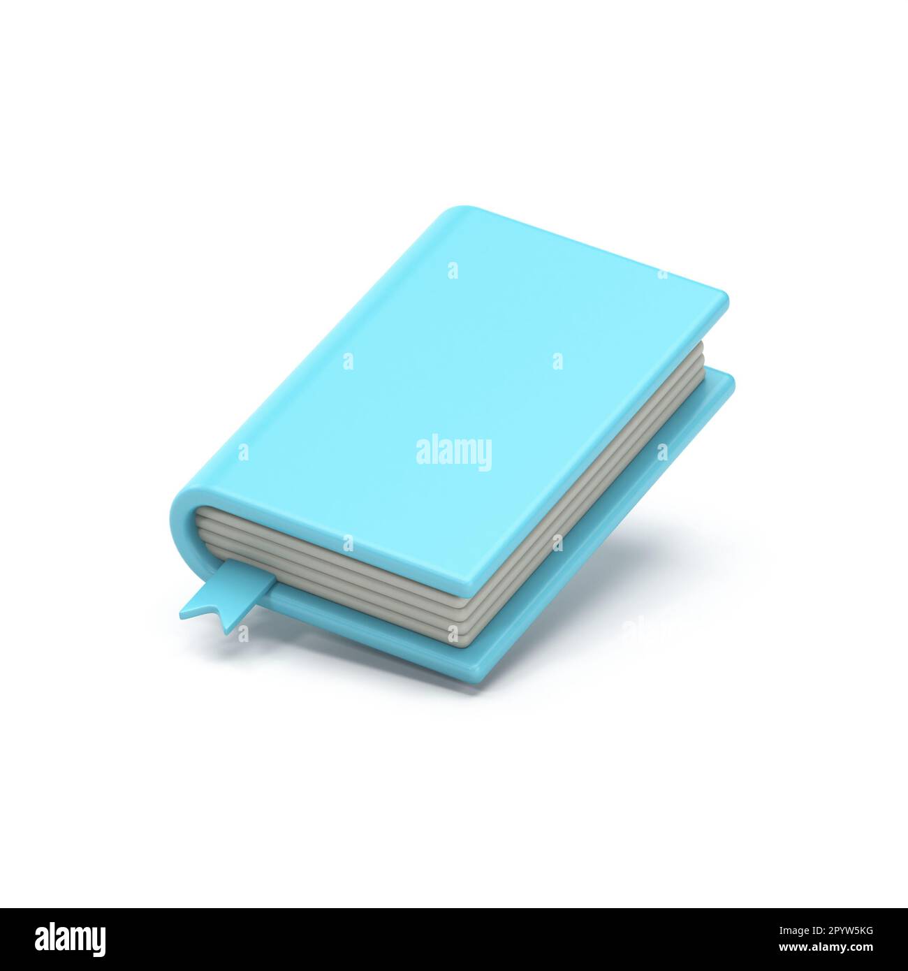 Blue closed book icon 3D rendering illustration isolated on white ...