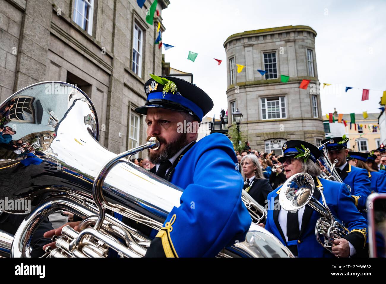 Helston,Cornwall,5th May 2023,Flora Day which is an ancient spring ...