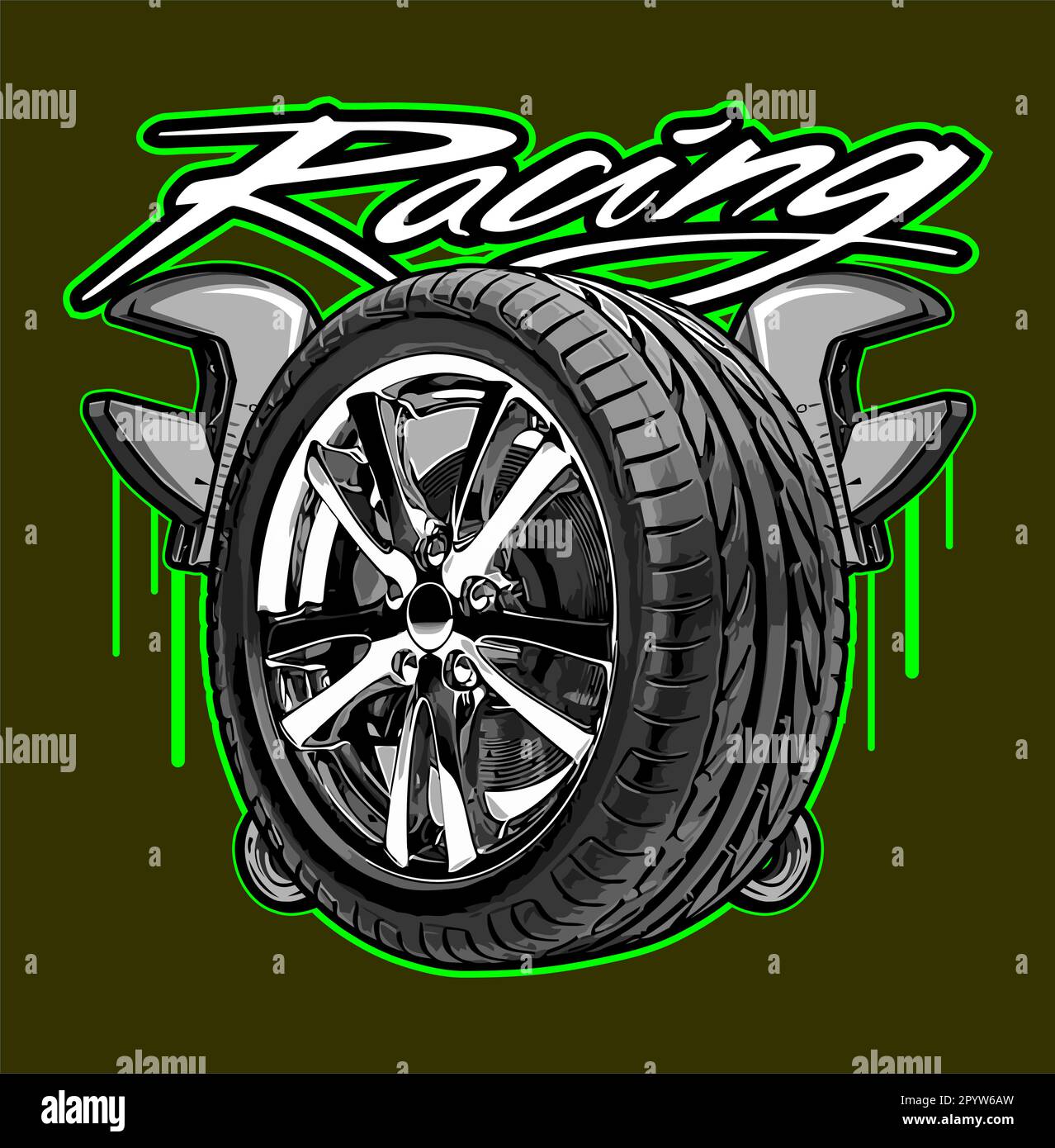 racing car wheels Stock Vector Image & Art - Alamy