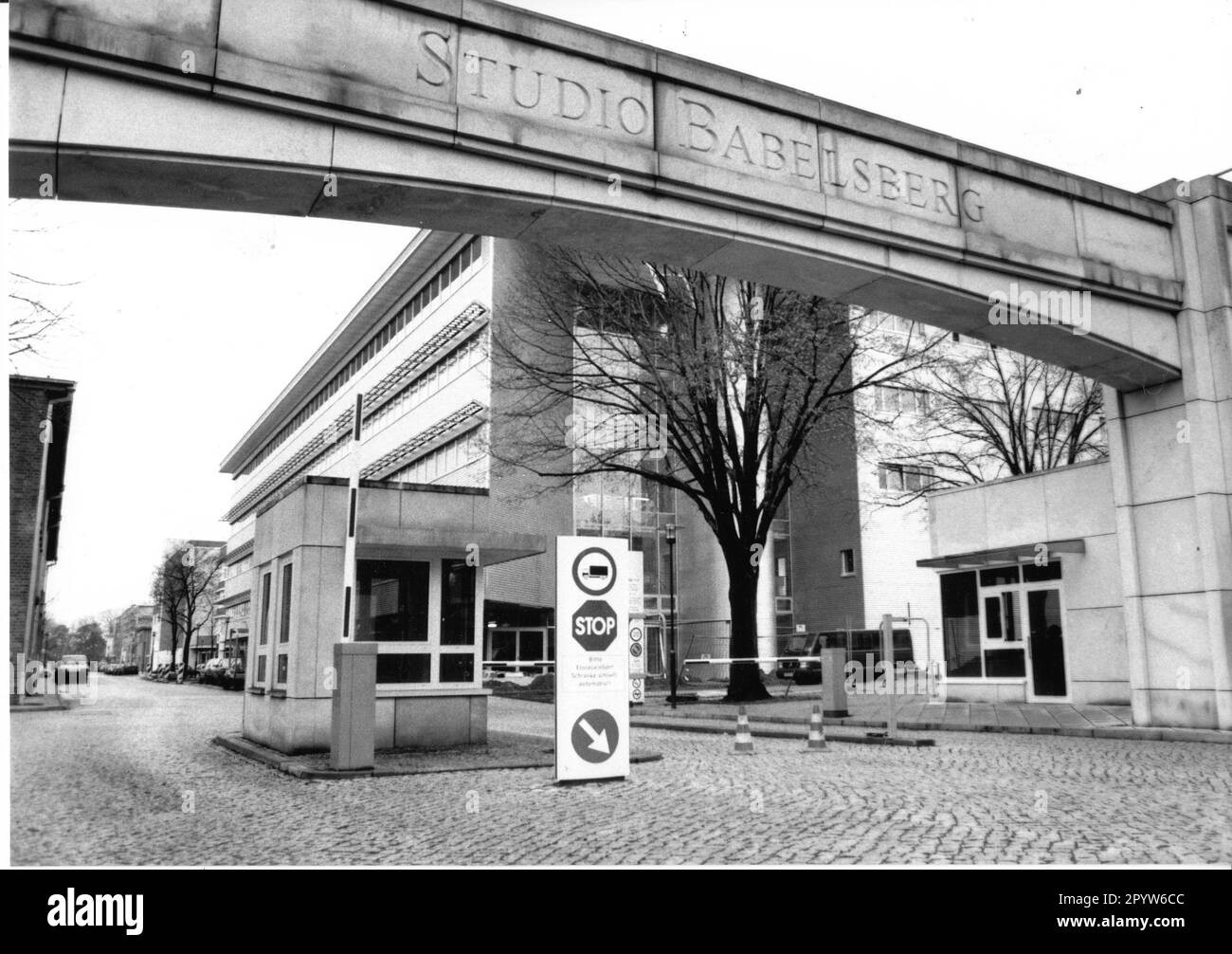 Main entrance to Studio Babelsberg on August-Bebel-Strasse. Photo: MAZ/ Peter Sengpiehl ...