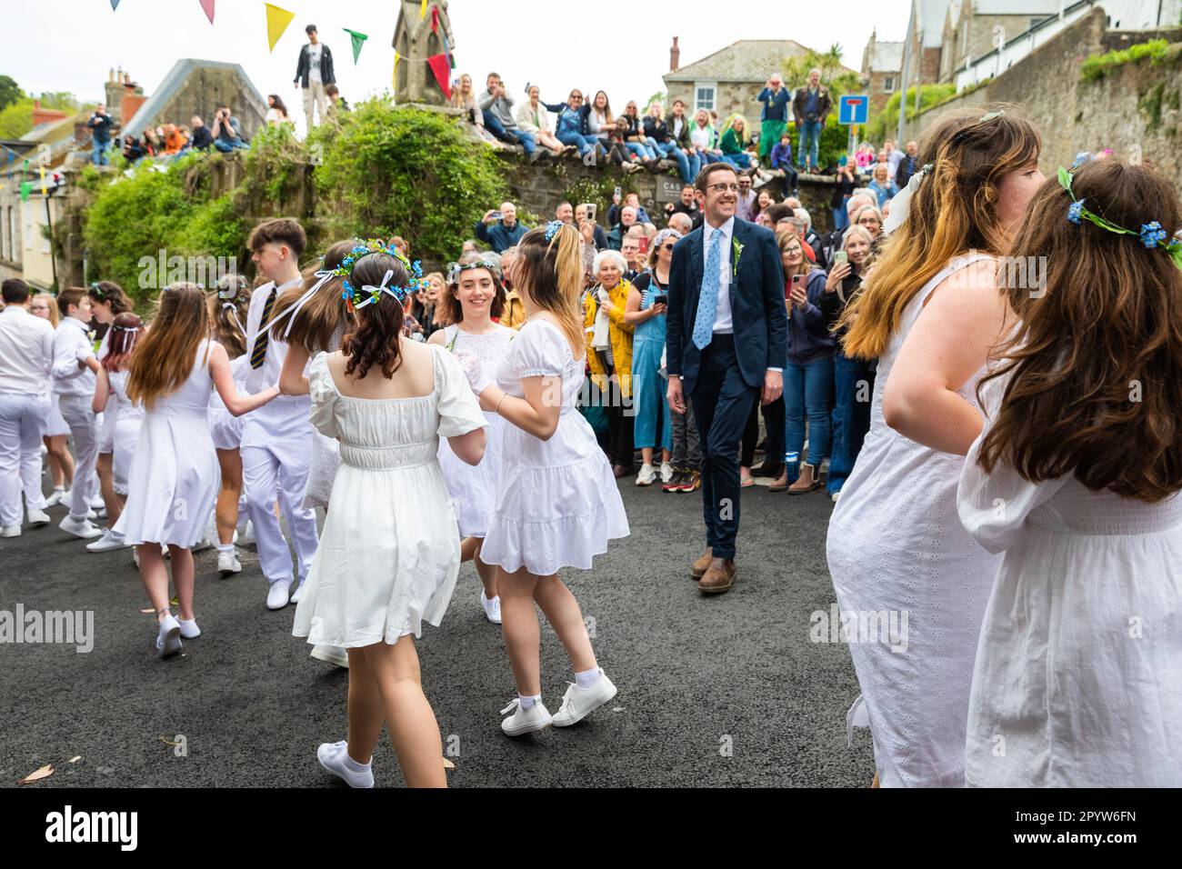 Helston,Cornwall,5th May 2023,Flora Day which is an ancient spring ...