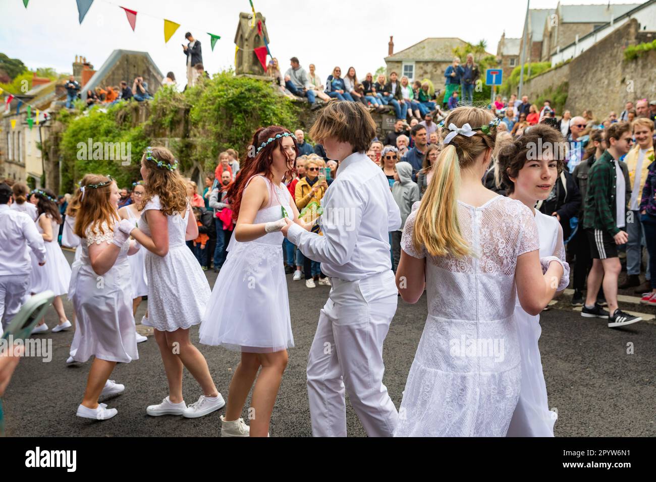 Helston,Cornwall,5th May 2023,Flora Day which is an ancient spring ...