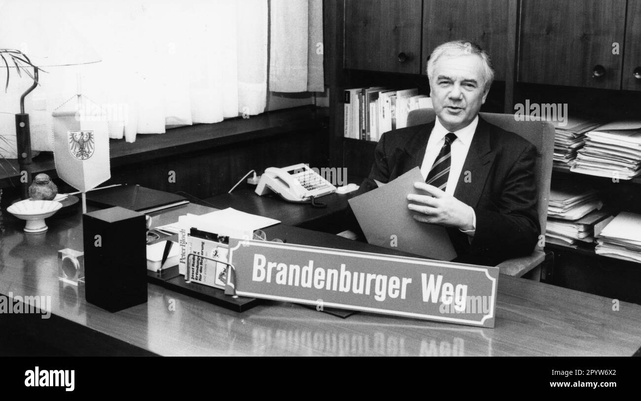 "Manfred Stolpe, German politician, Minister President of Brandenburg ...