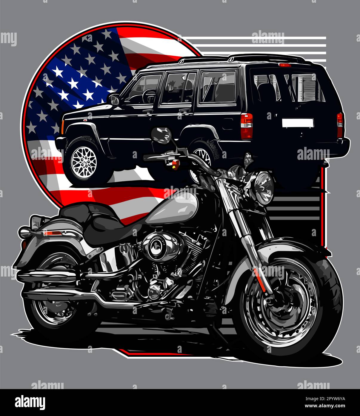 motorcycles and cars Stock Vector Image & Art - Alamy