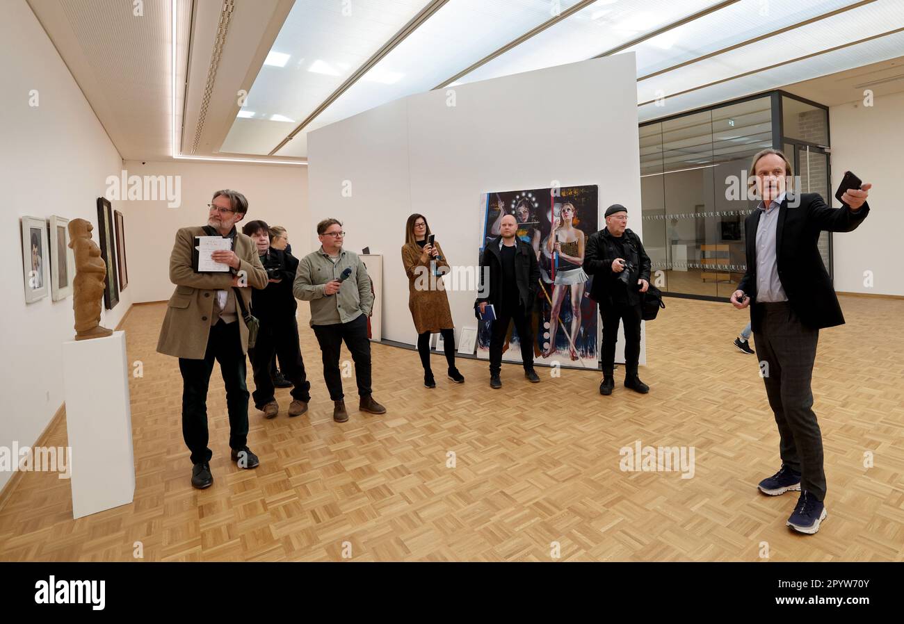 Rostock, Germany. 05th May, 2023. During a press tour with Jörg-Uwe ...