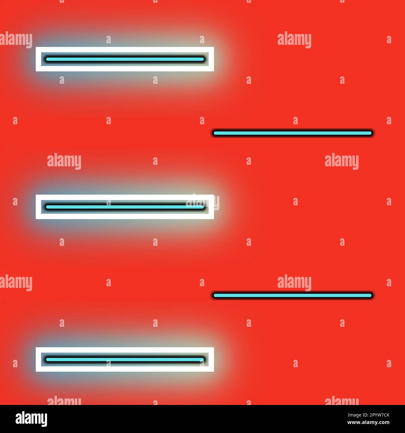 An illustration of rectangle shape neon lines on red background Stock ...