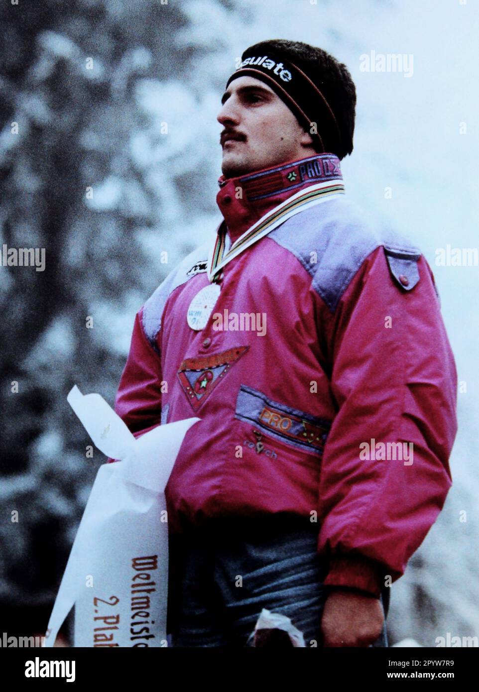 Georg Hackl as second at the Luge World Championships in Winterberg ...