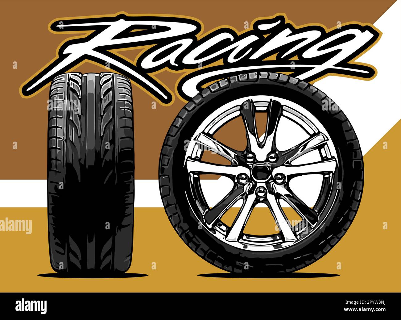 racing car wheels Stock Vector Image & Art - Alamy