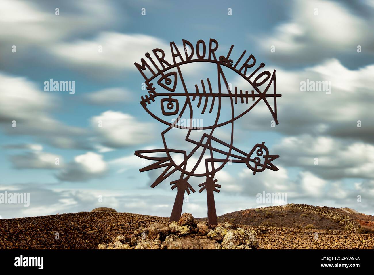 Spain, Canary Islands, Lanzarote island, Ye. Lookout, view point ...