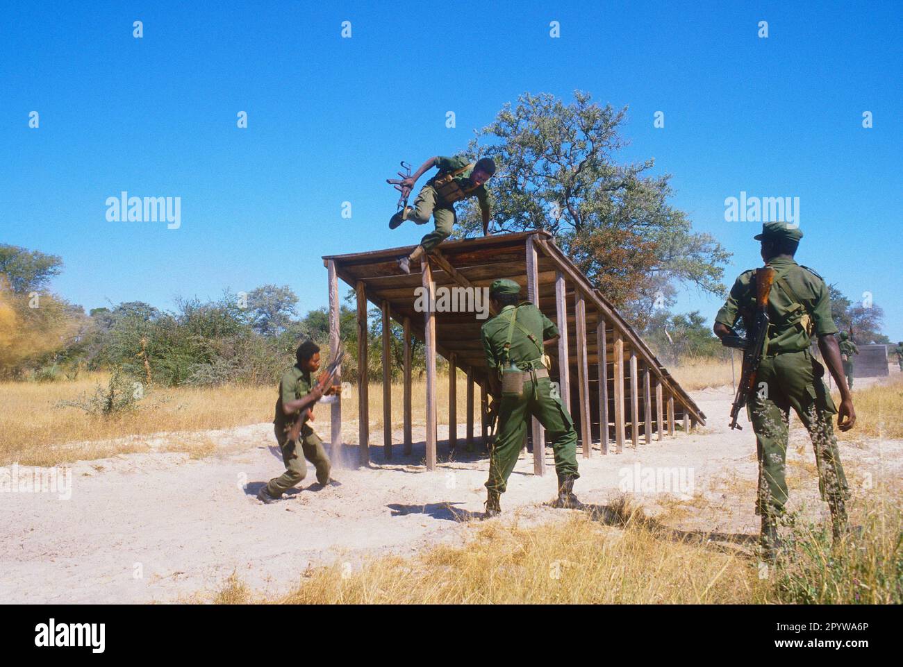 Angola, Jamba, 14.09.1994 Movement Unita Photo: Military training of ...