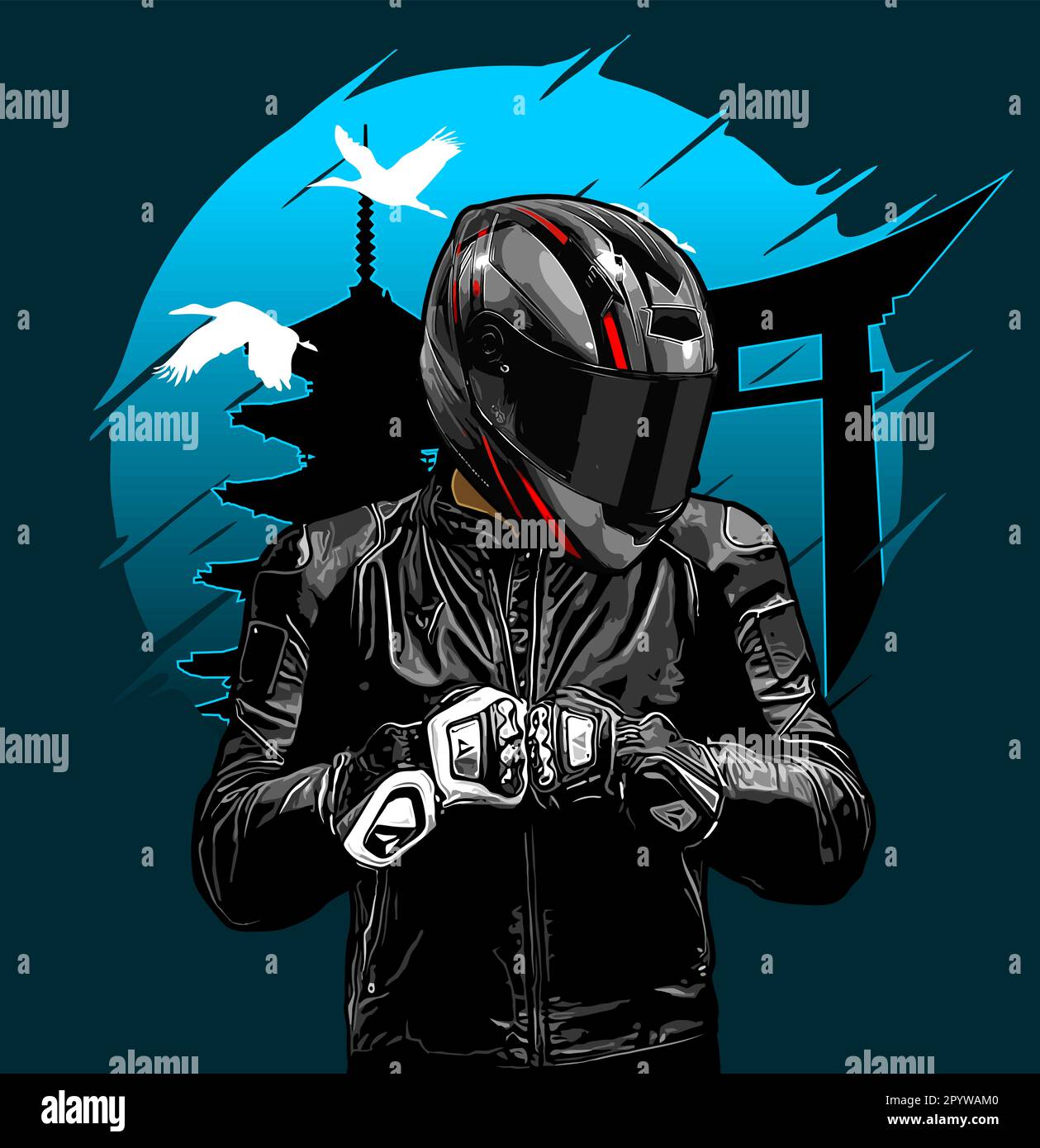 biker vector template Stock Vector Image & Art - Alamy