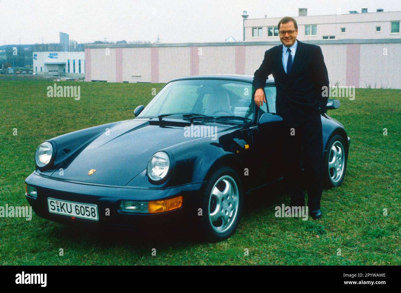 Germany, Stuttgart, Jan. 23, 1991 Annual press conference of Porsche AG ...