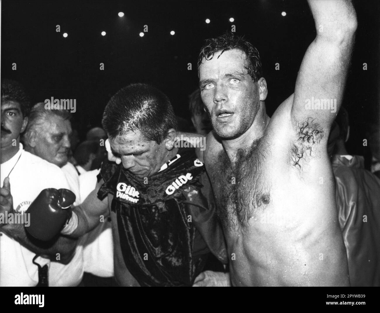 Sport victory pose Black and White Stock Photos & Images - Alamy
