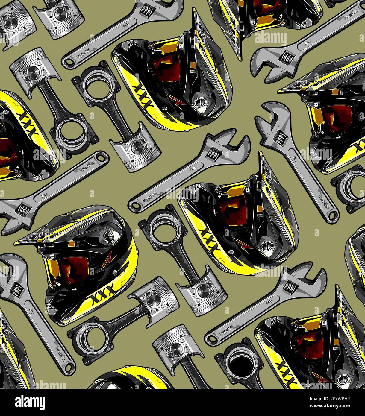 wrench pattern vector template Stock Vector Image & Art - Alamy