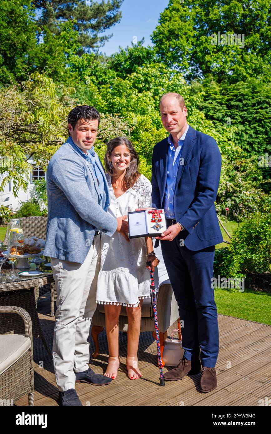 Dame Deborah James (BowelBabe) with husband Sebastien on the occasion ...