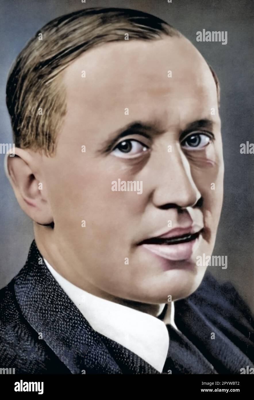 Karel Capek Czech author. Digitally restored and colored image Stock ...