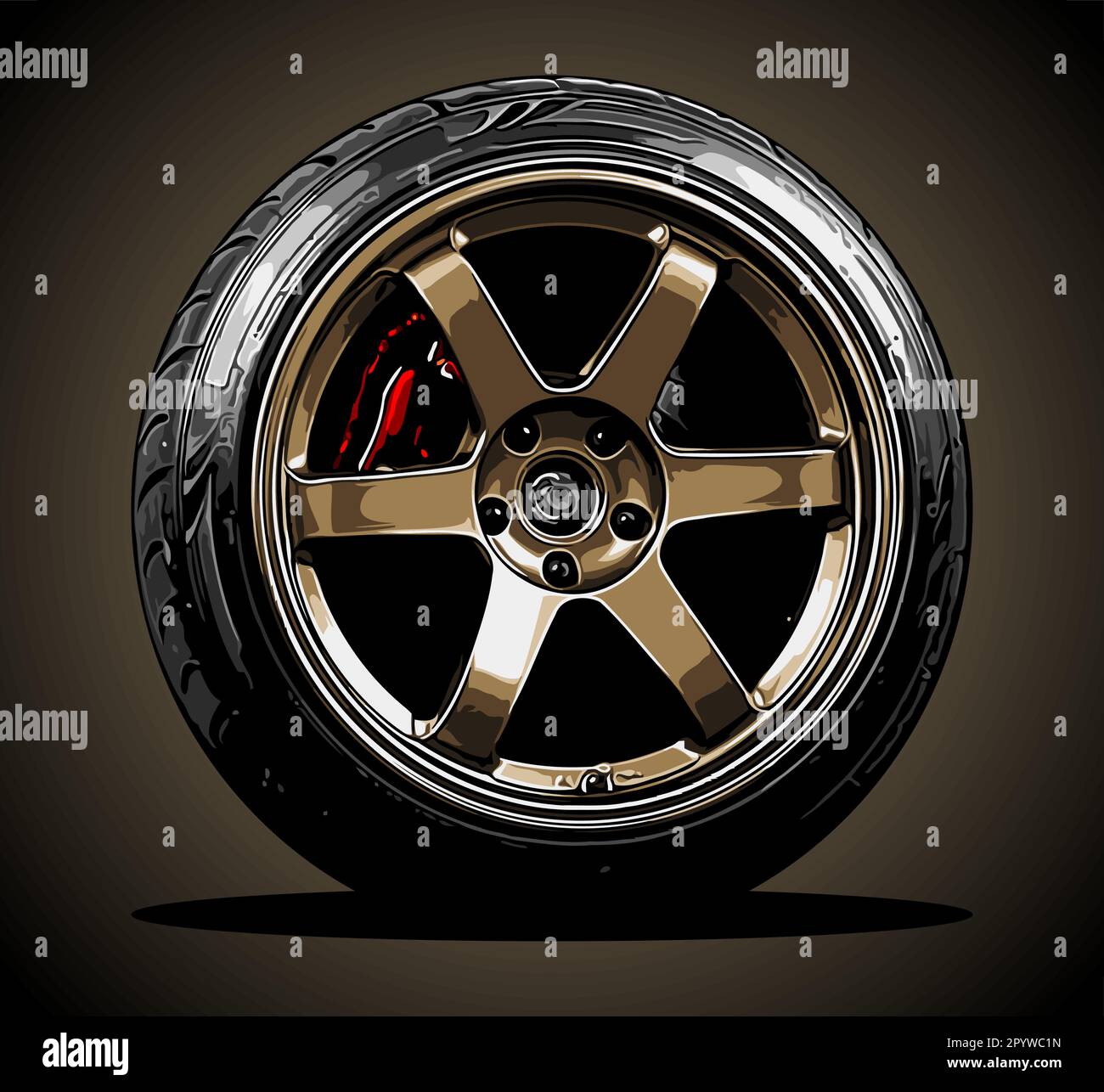 racing car wheels Stock Vector Image & Art - Alamy