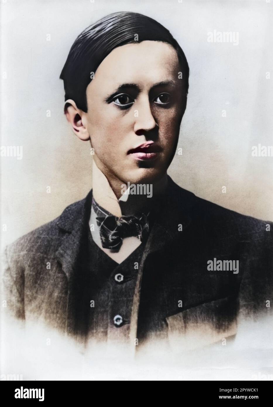 Karel Capek Czech author. Digitally restored and colored image Stock ...