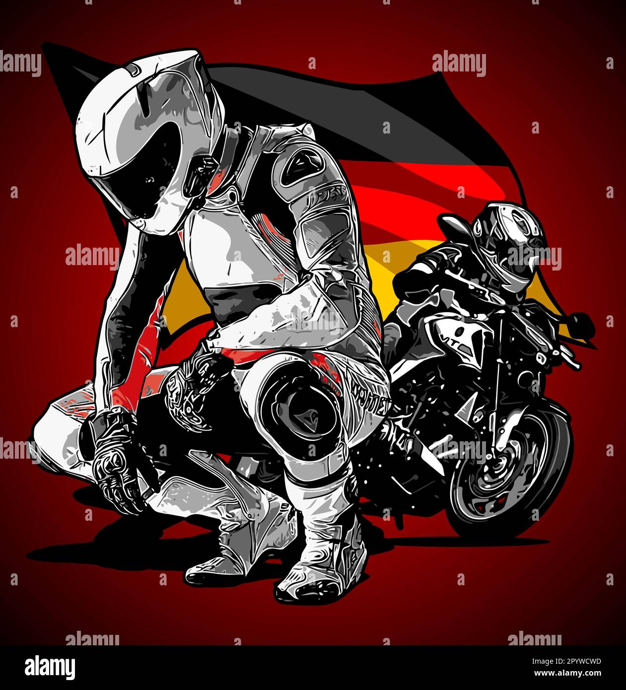 biker vector template Stock Vector Image & Art - Alamy