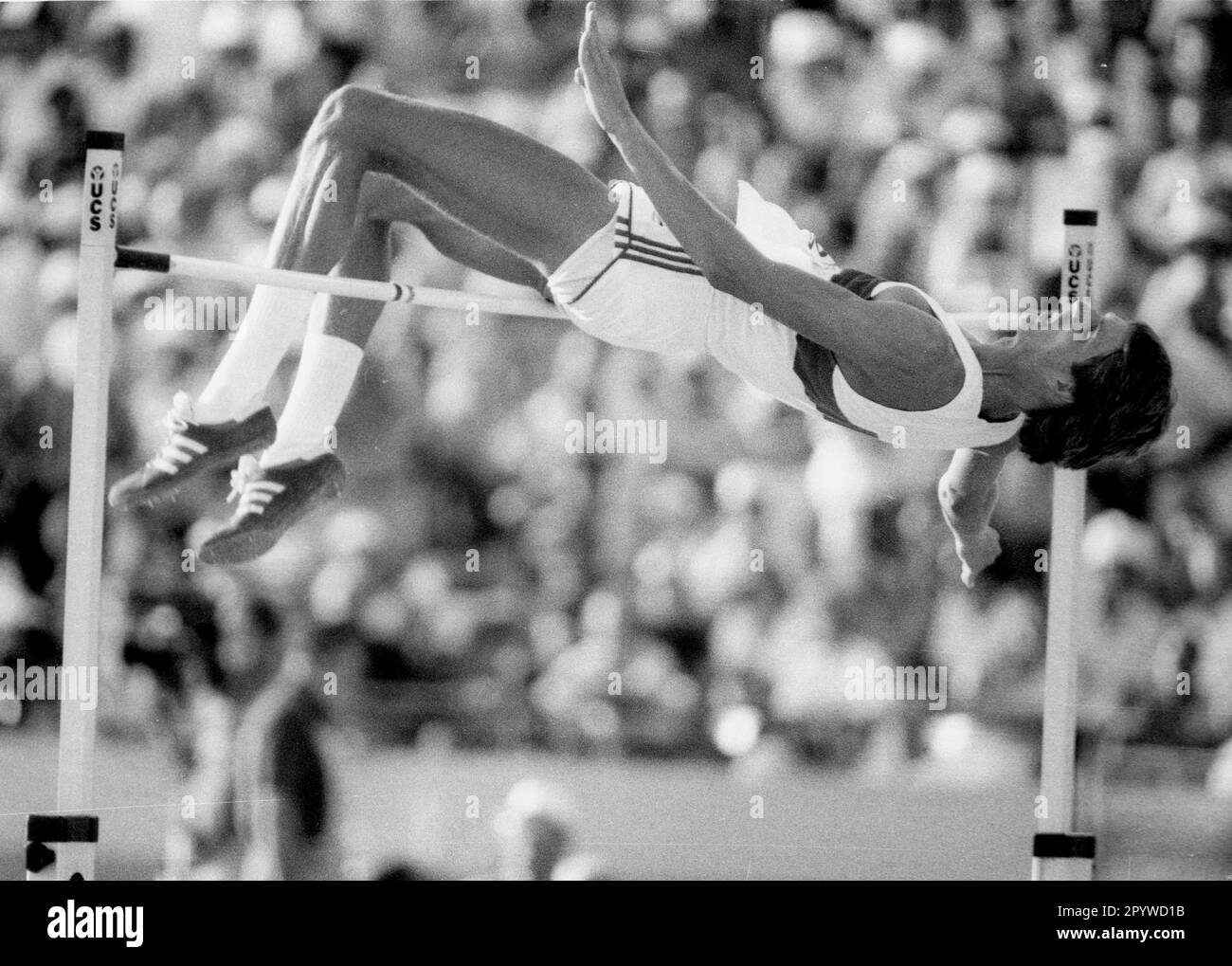 Olympic Games 1984 in Los Angeles. High jump men. Dietmar Mögenburg ...