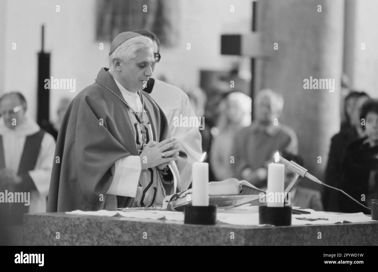 Joseph Cardinal Ratzinger at a church service. [automated translation ...