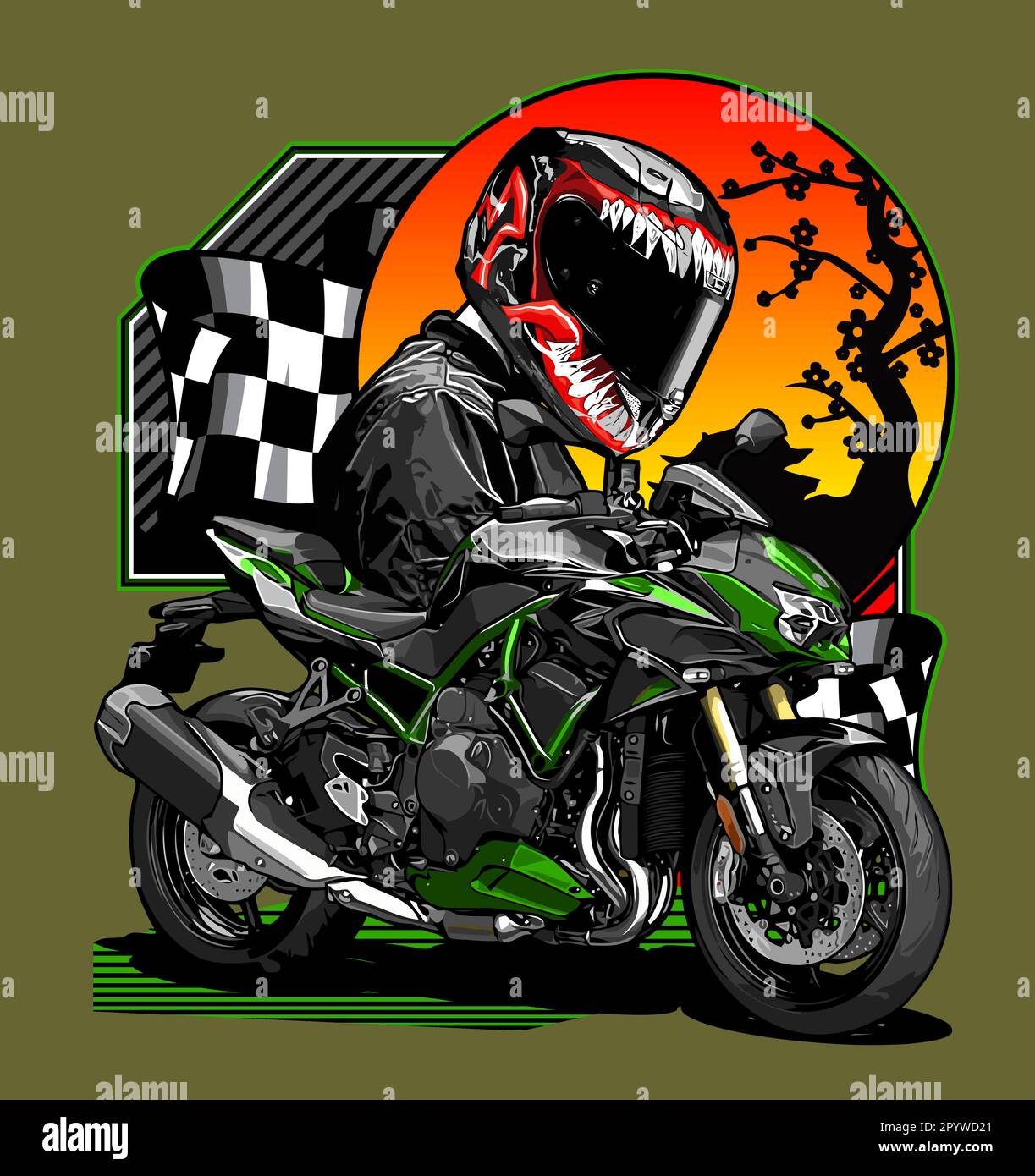 biker vector template Stock Vector Image & Art - Alamy