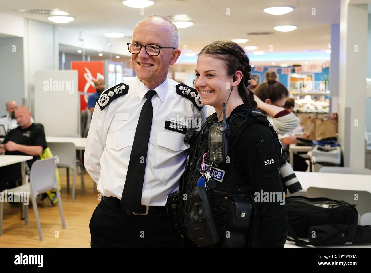 Metropolitan Police Commissioner Sir Mark Rowley(left), meeting a ...