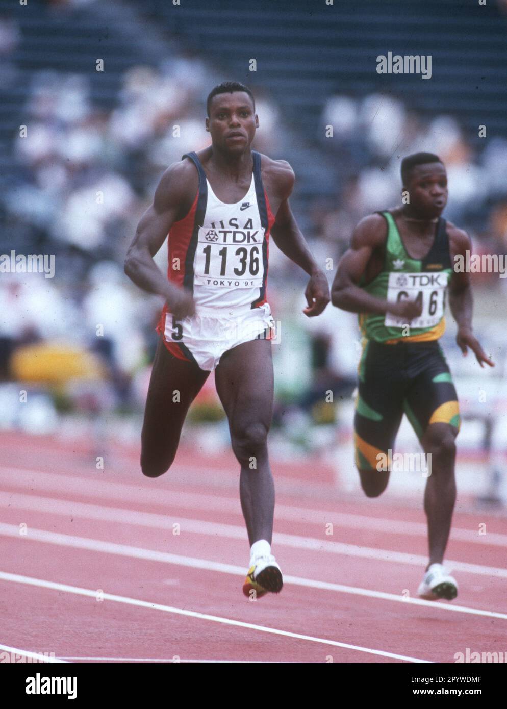 World Athletics Championships 1991 in Tokyo. 100m: Carl Lewis (USA ...