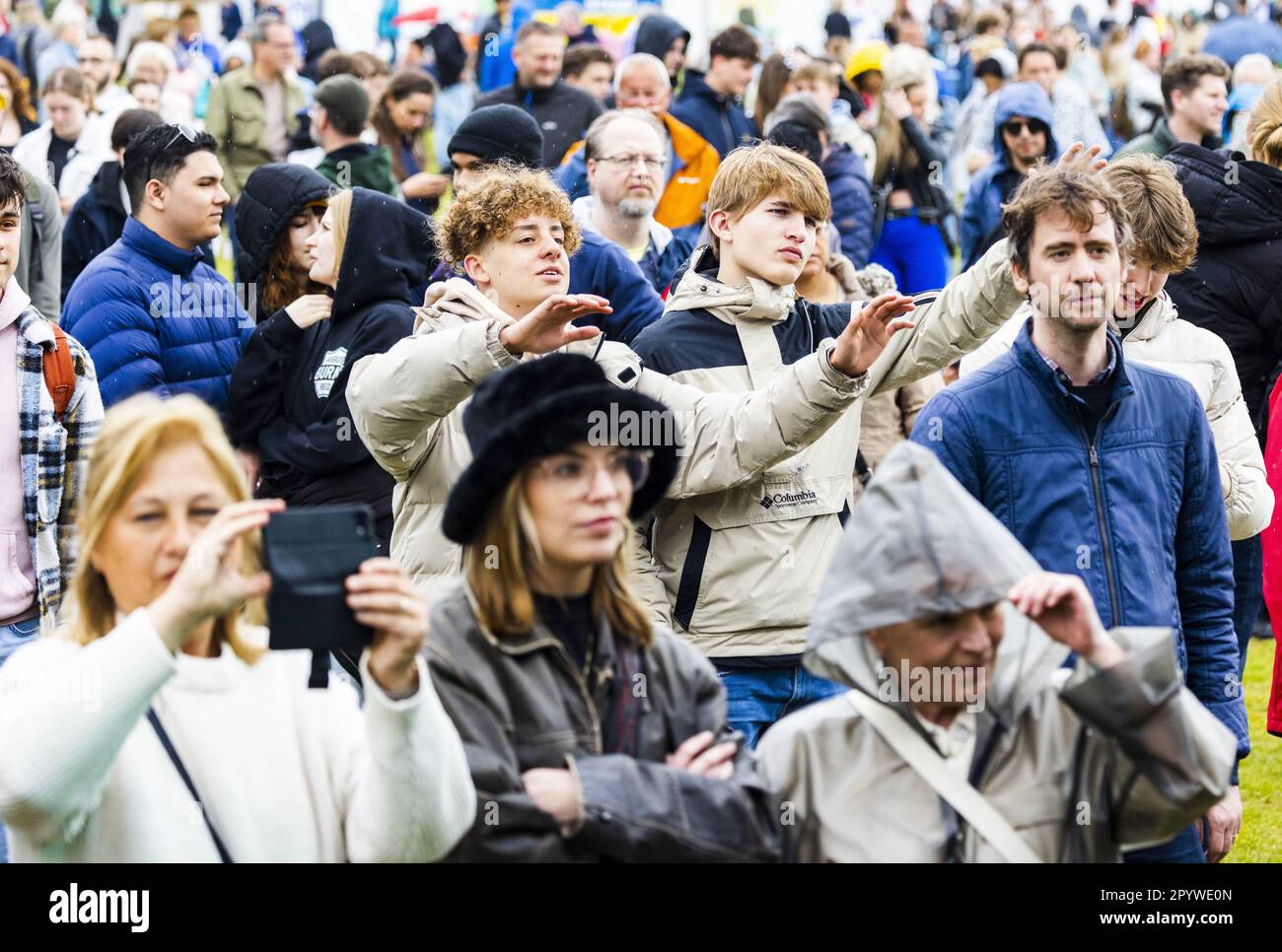 THE HAGUE - Audience at a performance during the Liberation Festival on ...