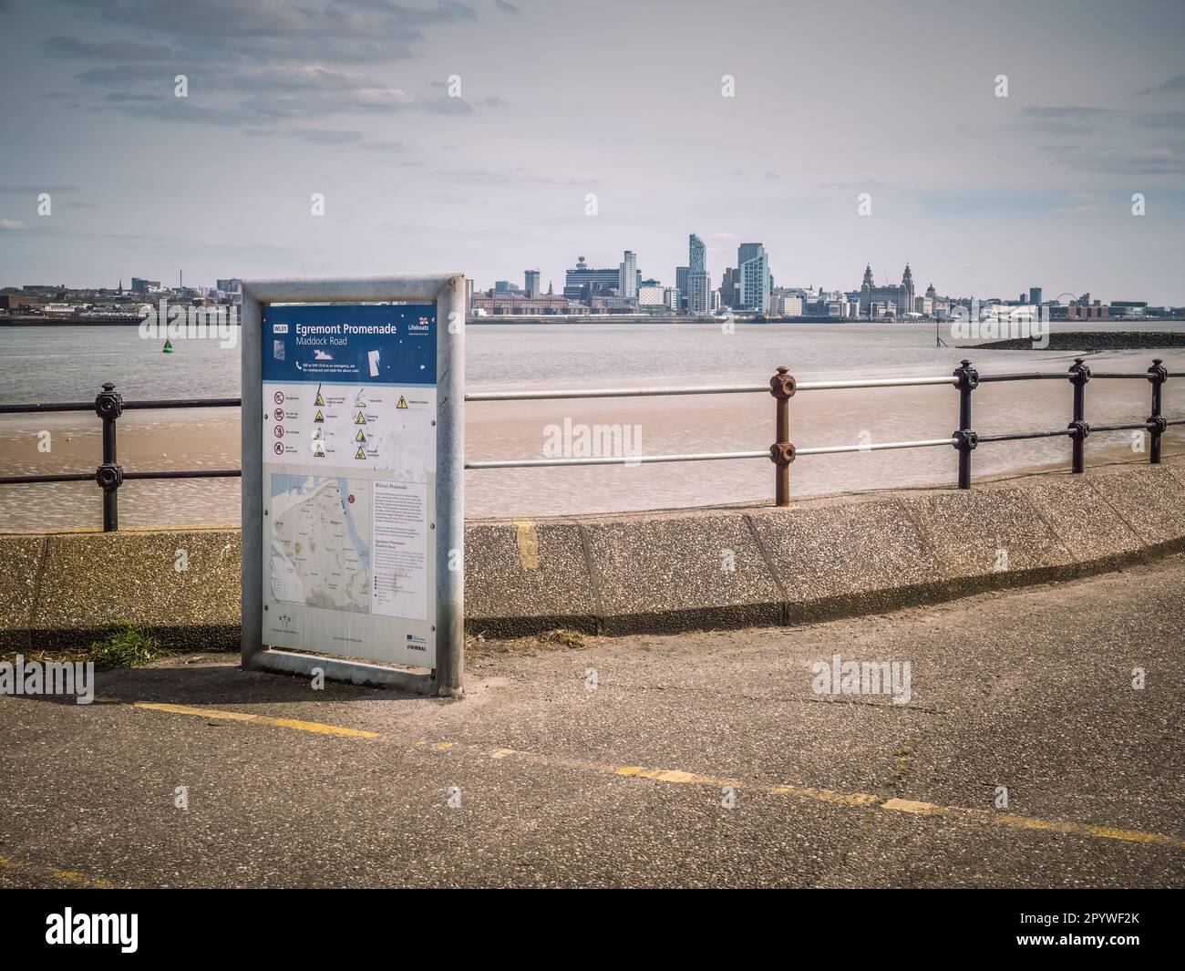 03.05.23 New Brighton, Wirral, UK The Port of Liverpool is the enclosed ...