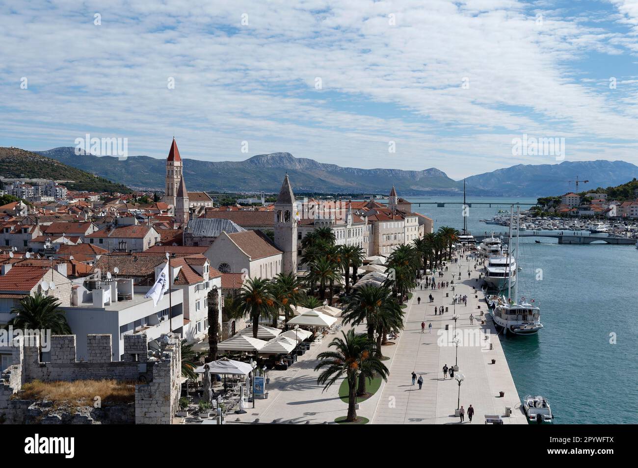Waterfront, Trogir in Croatia, Trogir, Splitsko-Dalmatinska, Croatia ...