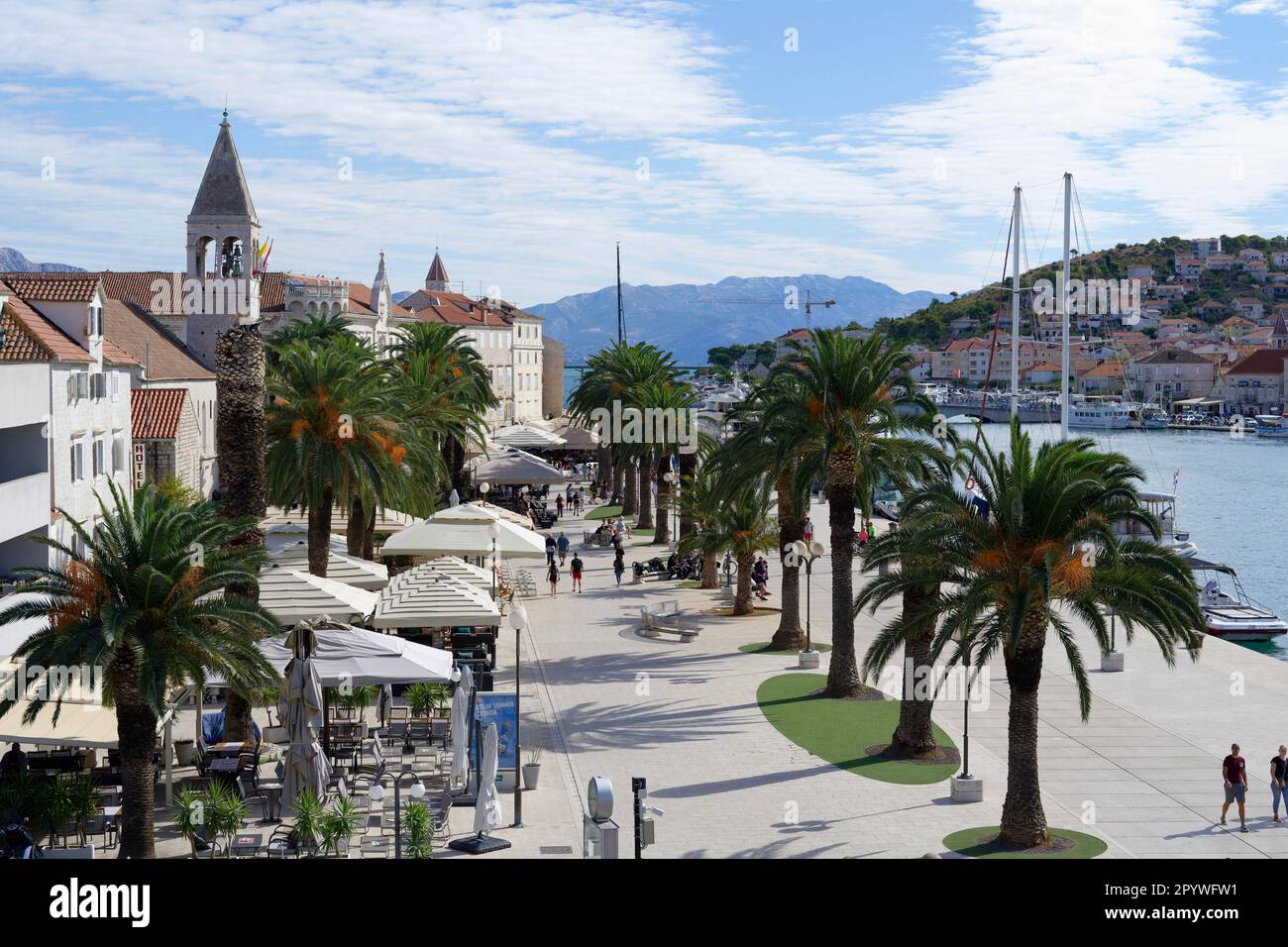 Waterfront, Trogir in Croatia, Trogir, Splitsko-Dalmatinska, Croatia ...