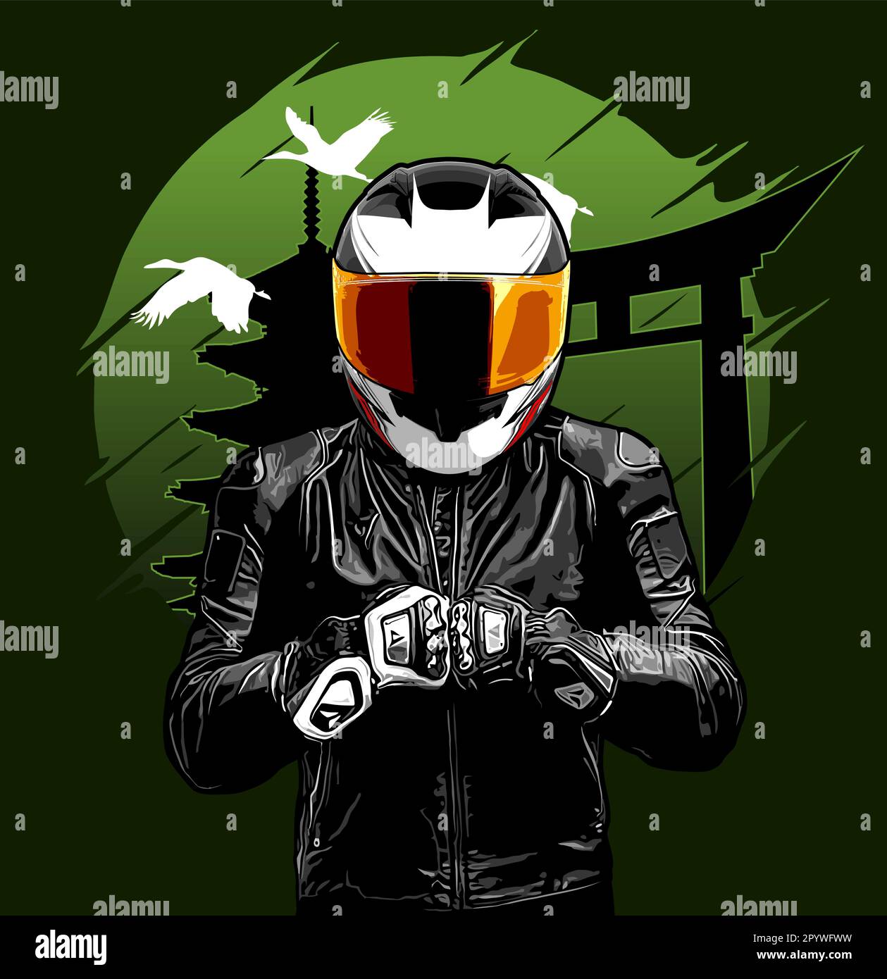 biker vector template Stock Vector Image & Art - Alamy