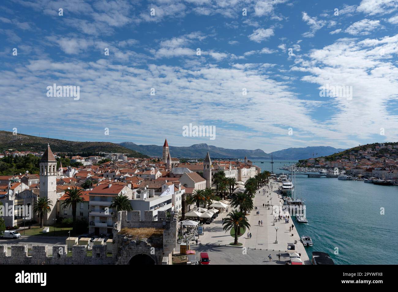 Waterfront, Trogir in Croatia, Trogir, Splitsko-Dalmatinska, Croatia ...