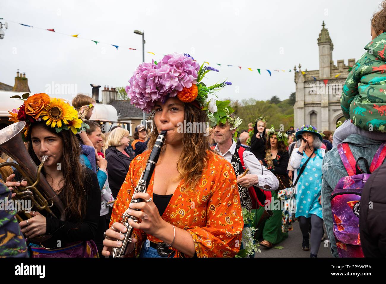 Helston,Cornwall,5th May 2023,Flora Day which is an ancient spring ...