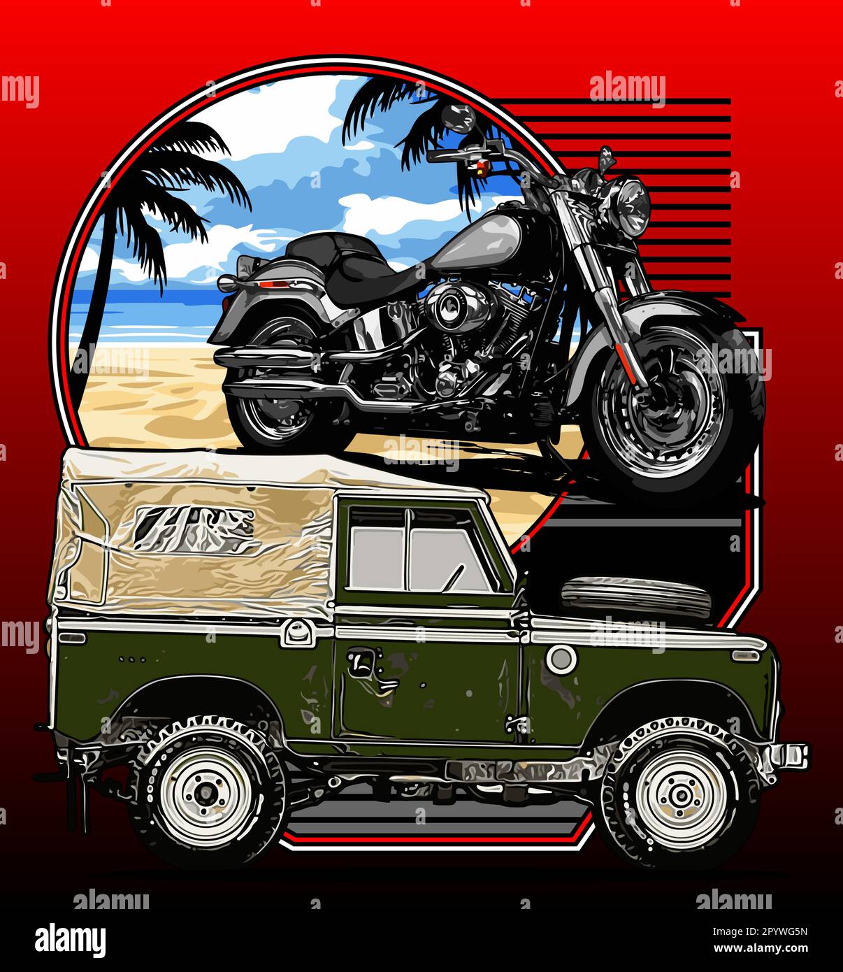 motorcycles and cars Stock Vector Image & Art - Alamy