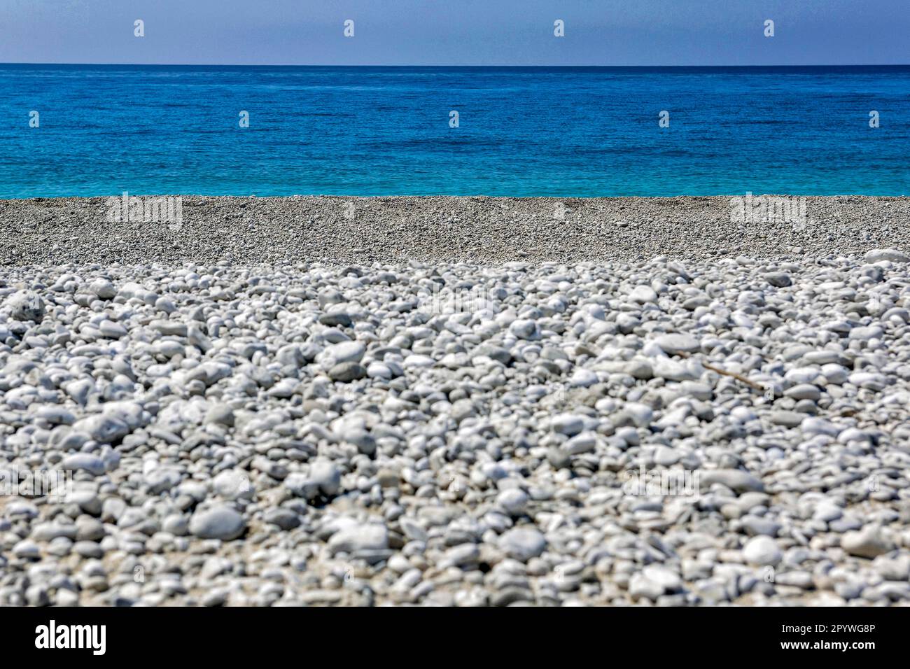Beach near Palase, Ionian Sea, rocky coast and turquoise water, Palase ...