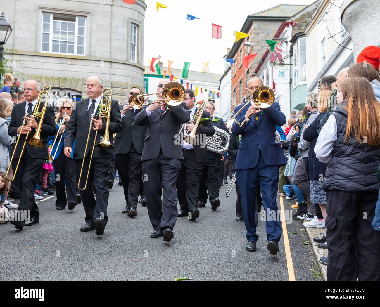 Helston,Cornwall,5th May 2023,Flora Day which is an ancient spring ...