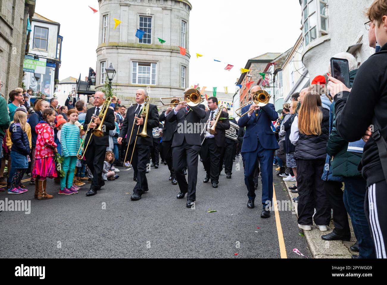 Helston,Cornwall,5th May 2023,Flora Day which is an ancient spring ...