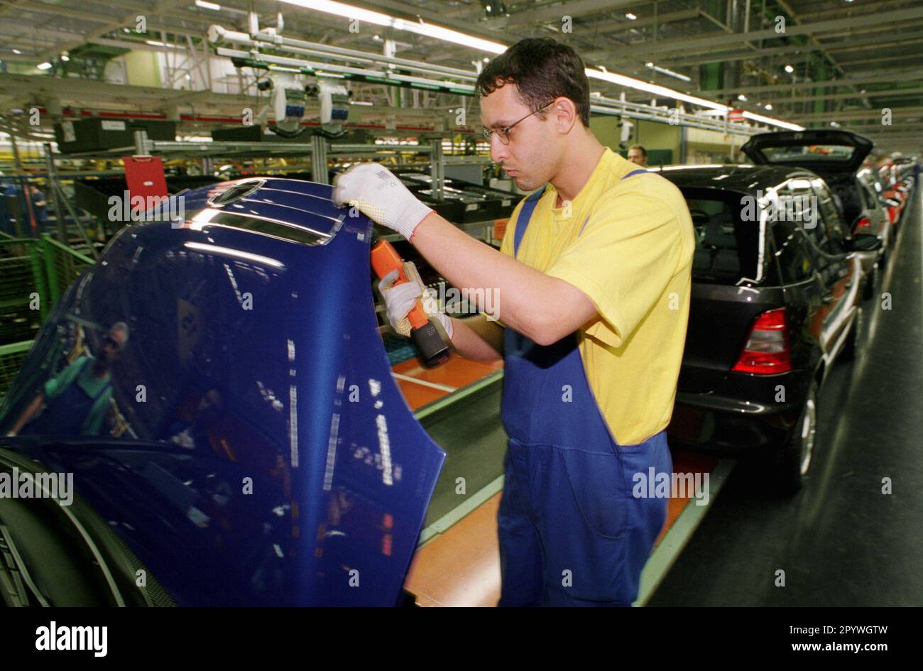 DEU , GERMANY : Production of Mercedes-Benz A-class car in the Ulm ...