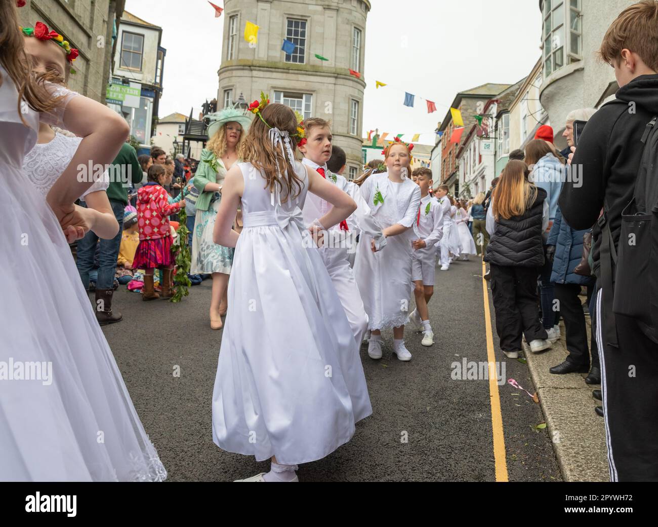 Helston,Cornwall,5th May 2023,Flora Day which is an ancient spring ...