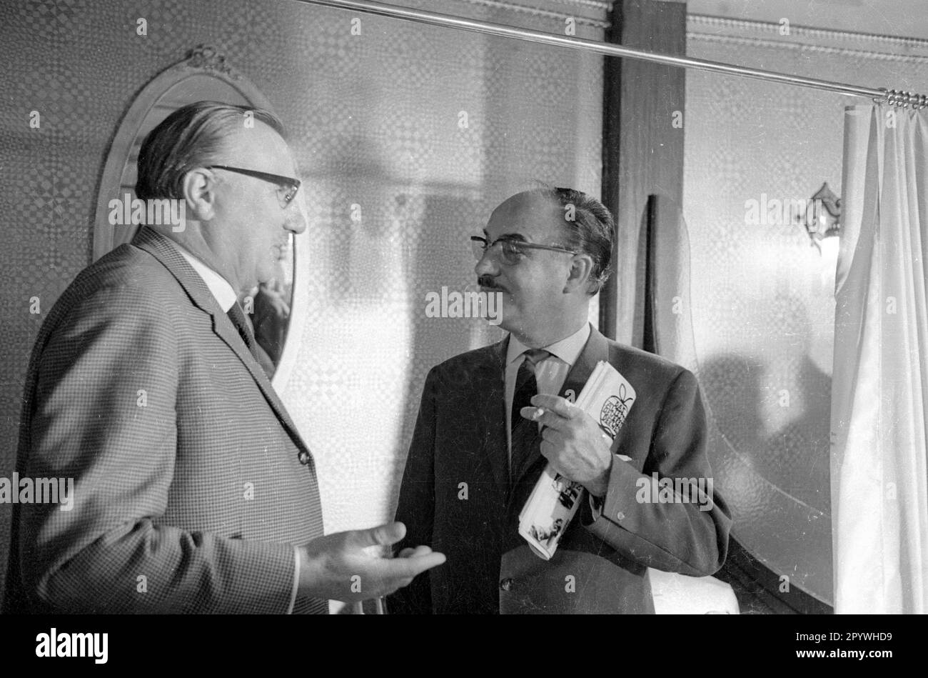 "Martin Held and Siegfried Schürenberg (from left) at an event in ...