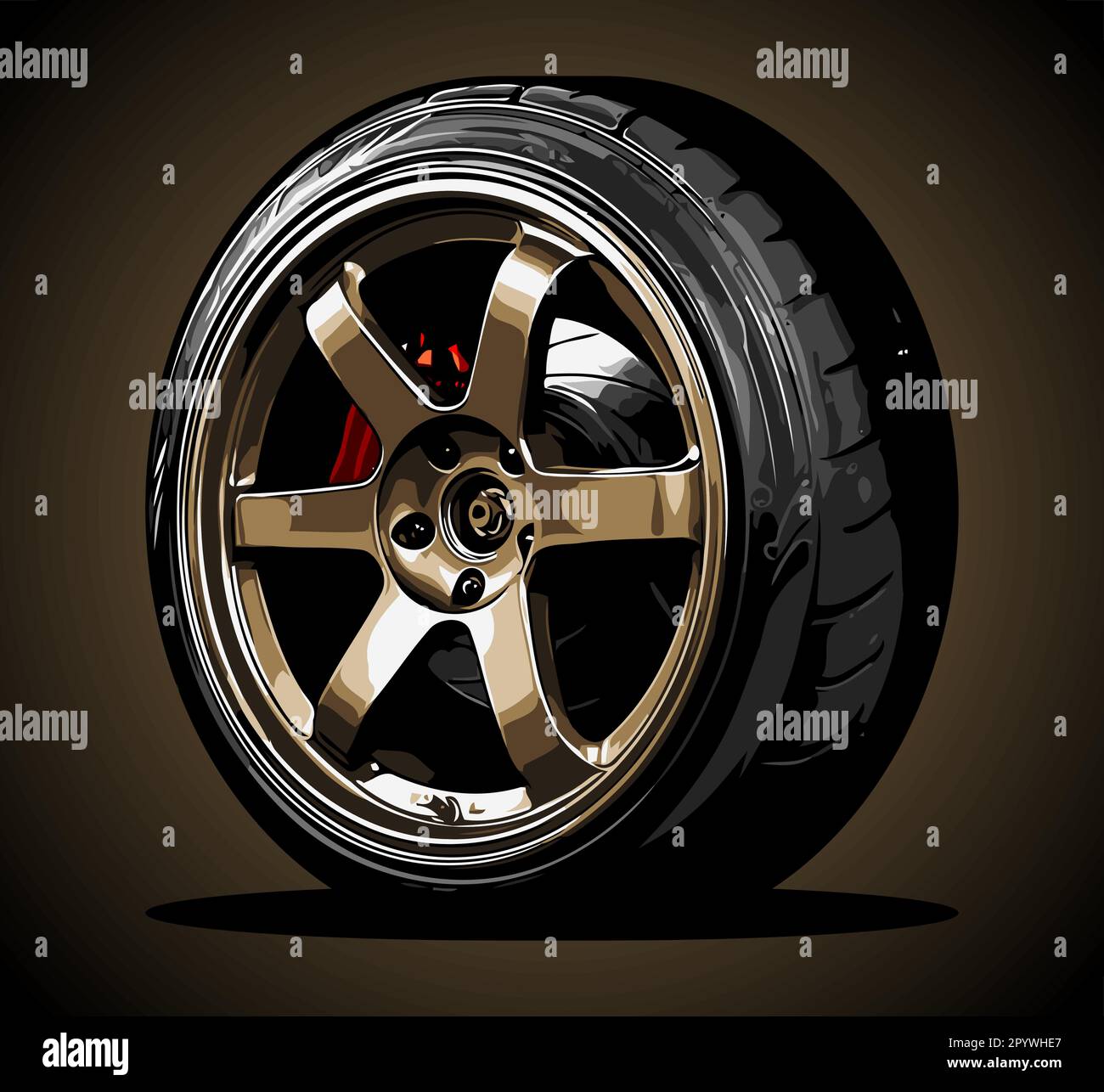 racing car wheels Stock Vector Image & Art - Alamy