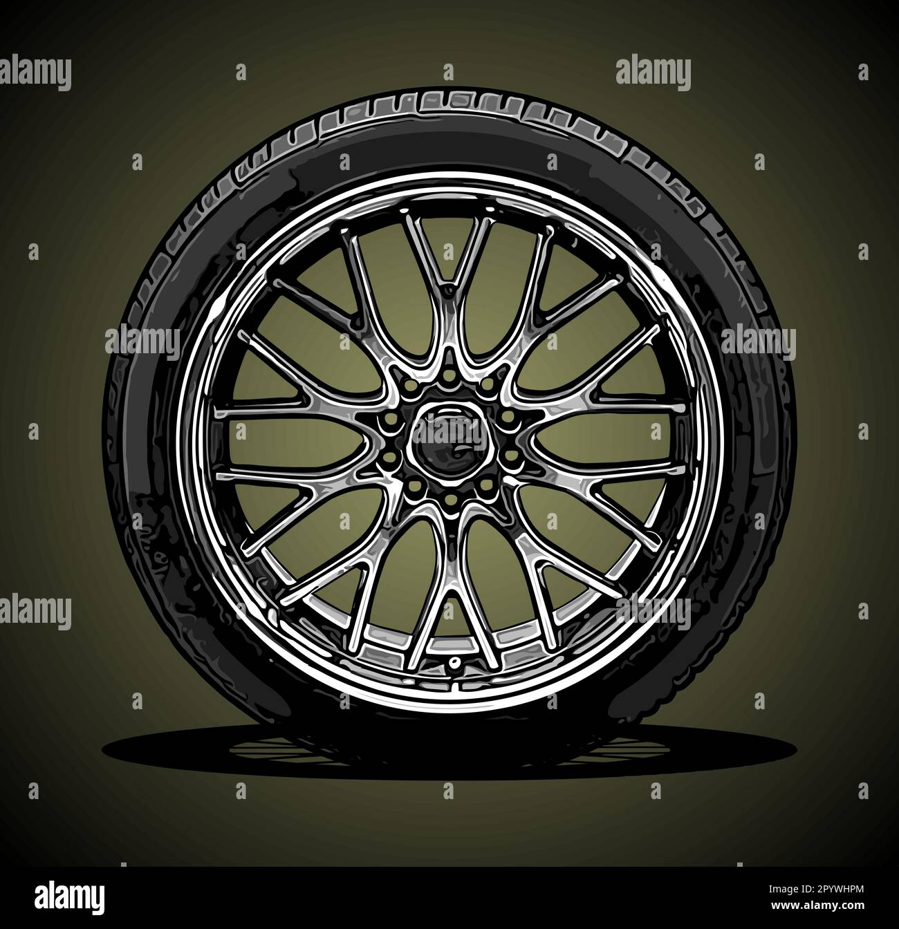 racing car wheels Stock Vector Image & Art - Alamy