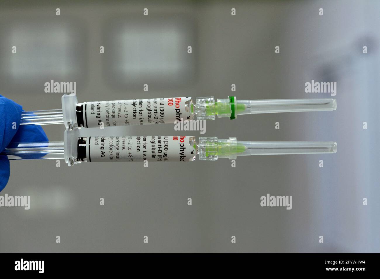 Cairo, Egypt, May 2 2023: Human anti-D (Rh) immunoglobulin Rhophylac ...