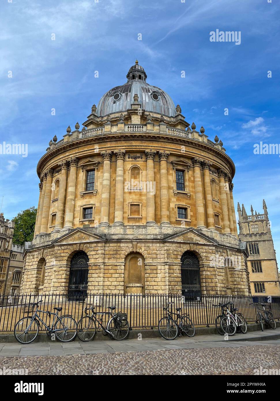 The Radcliffe Camera, located in Oxford, England, is an iconic landmark ...