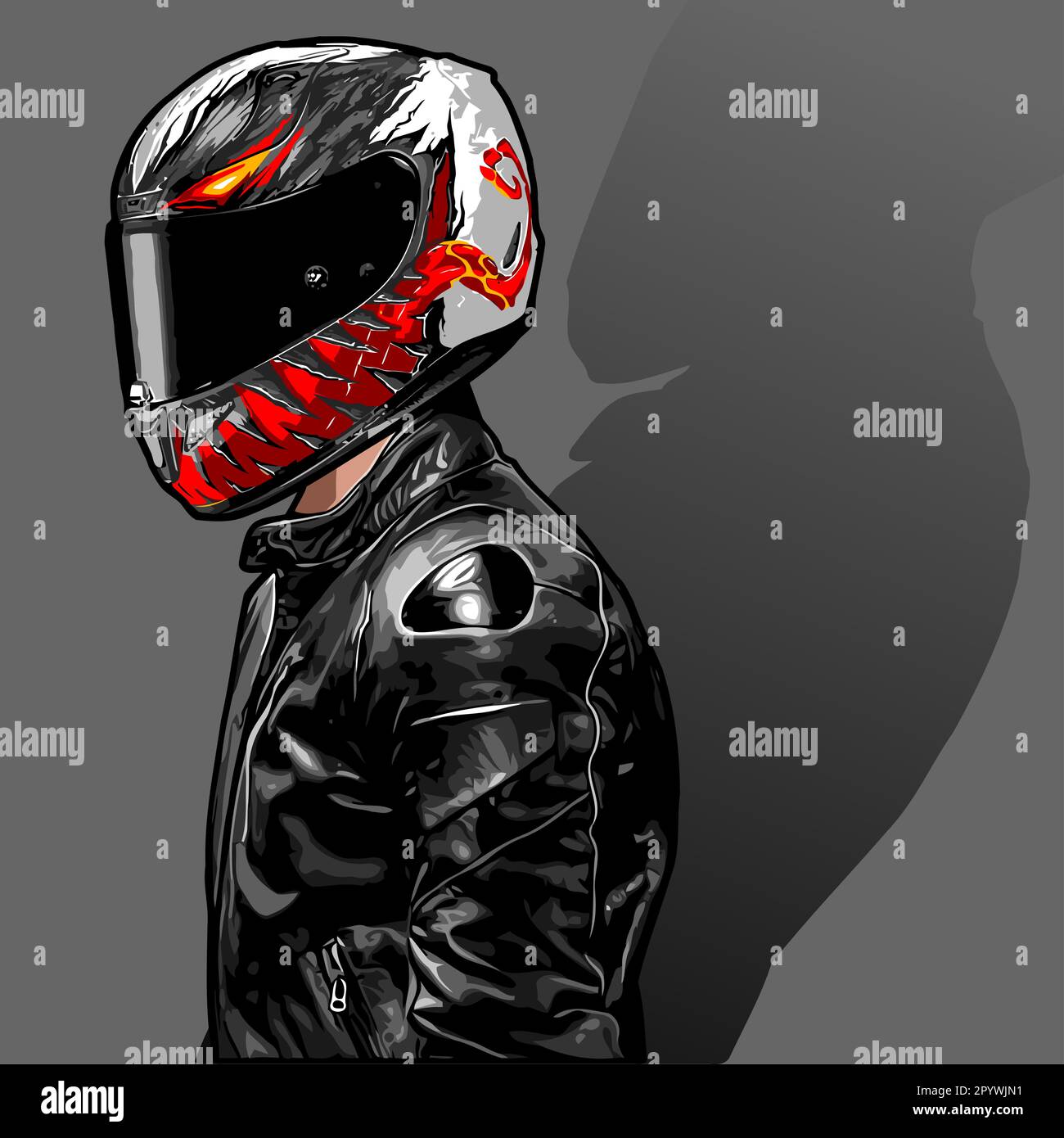 Back women biker Stock Vector Images - Alamy