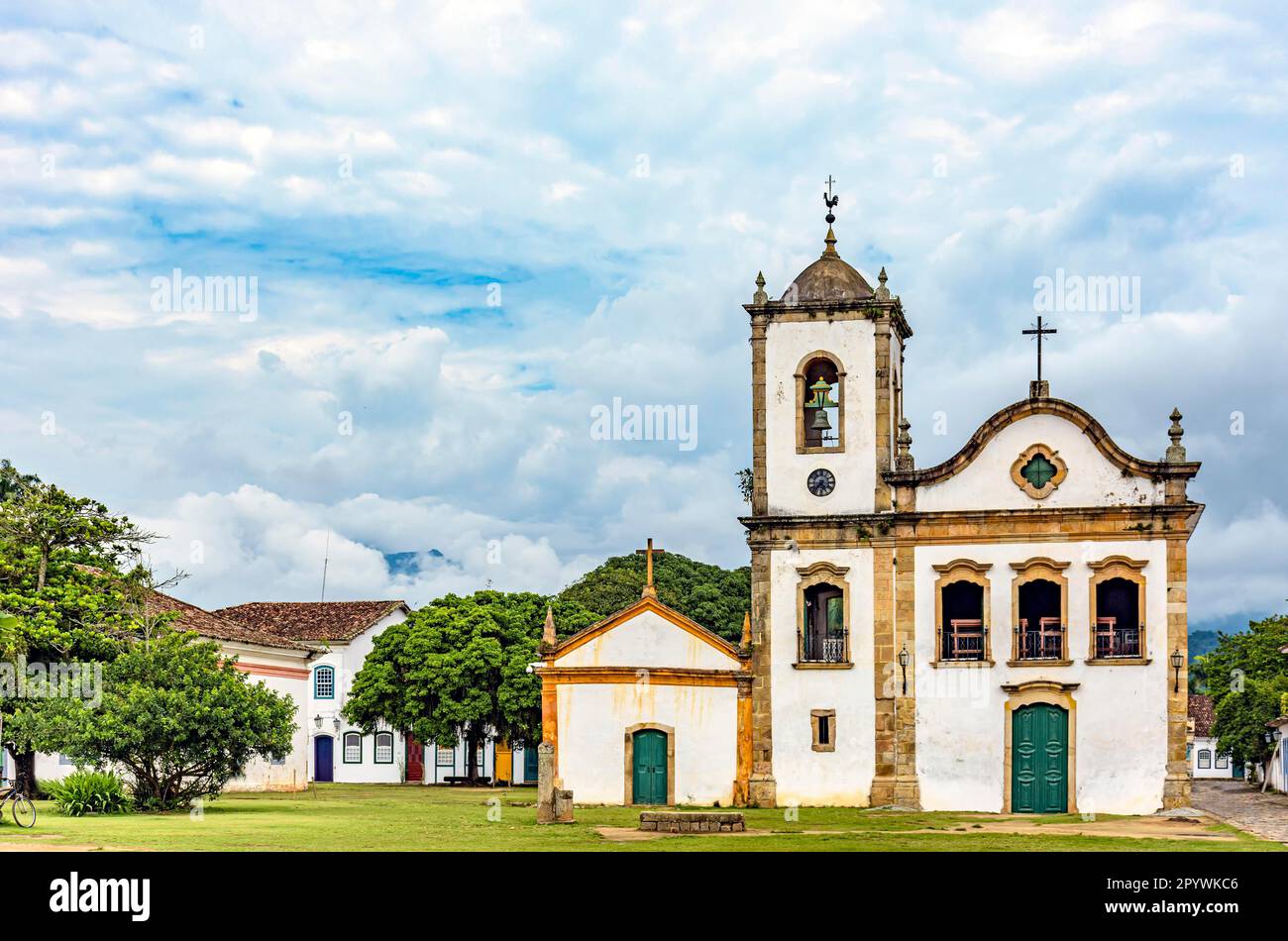 Beautiful facade of historic church in baroque style in the old town of ...